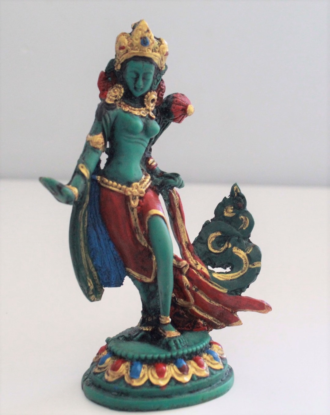 Green Tara-resin-small Statue-dancing Tara-goddess of Power-protection ...