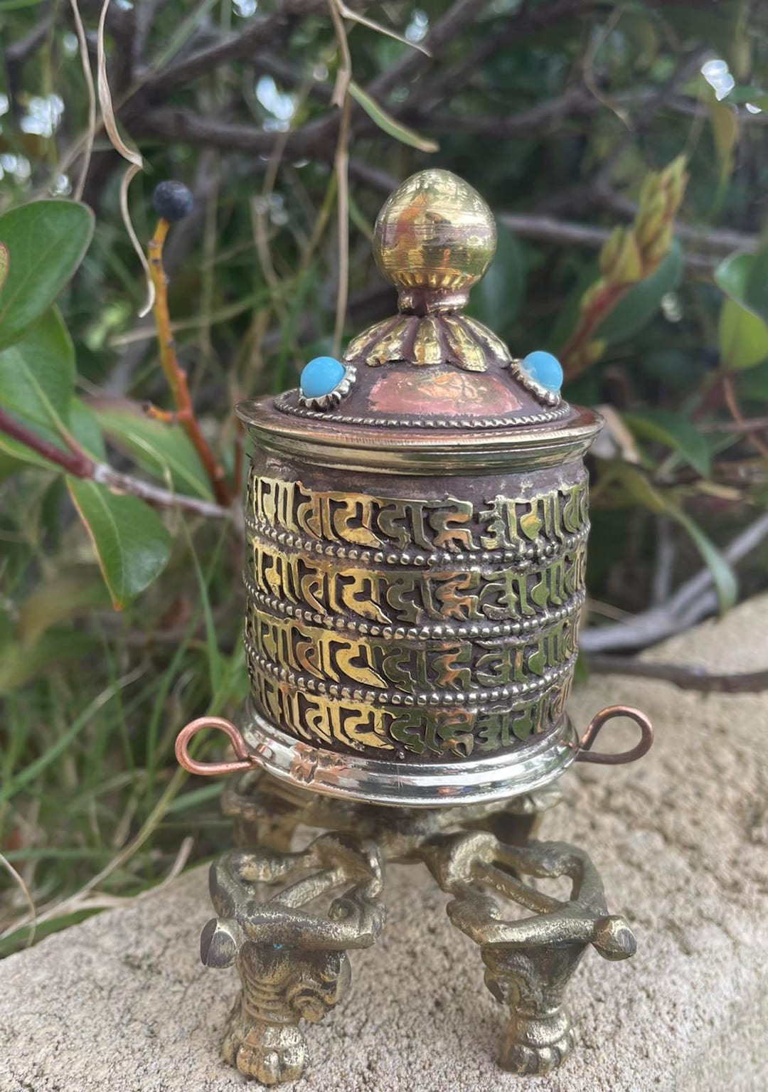 Prayer Wheel-tibetan-om Mani Padme Hum-spiritual-authentic-gift Set - Etsy