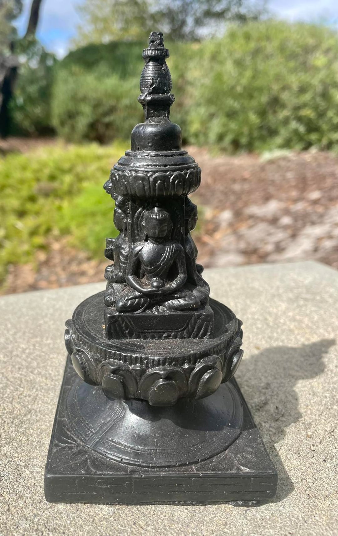 Buddha Mini Stupa-resin-buddha Meditative Statue-gift for Her-gift for ...