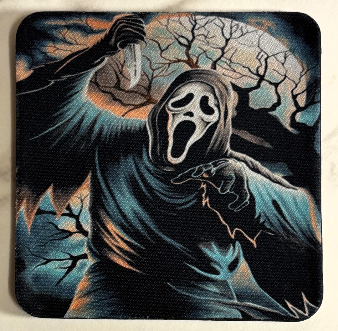 Horror Movie Decor | Halloween Party Supplies - Set of 4 Coasters ...