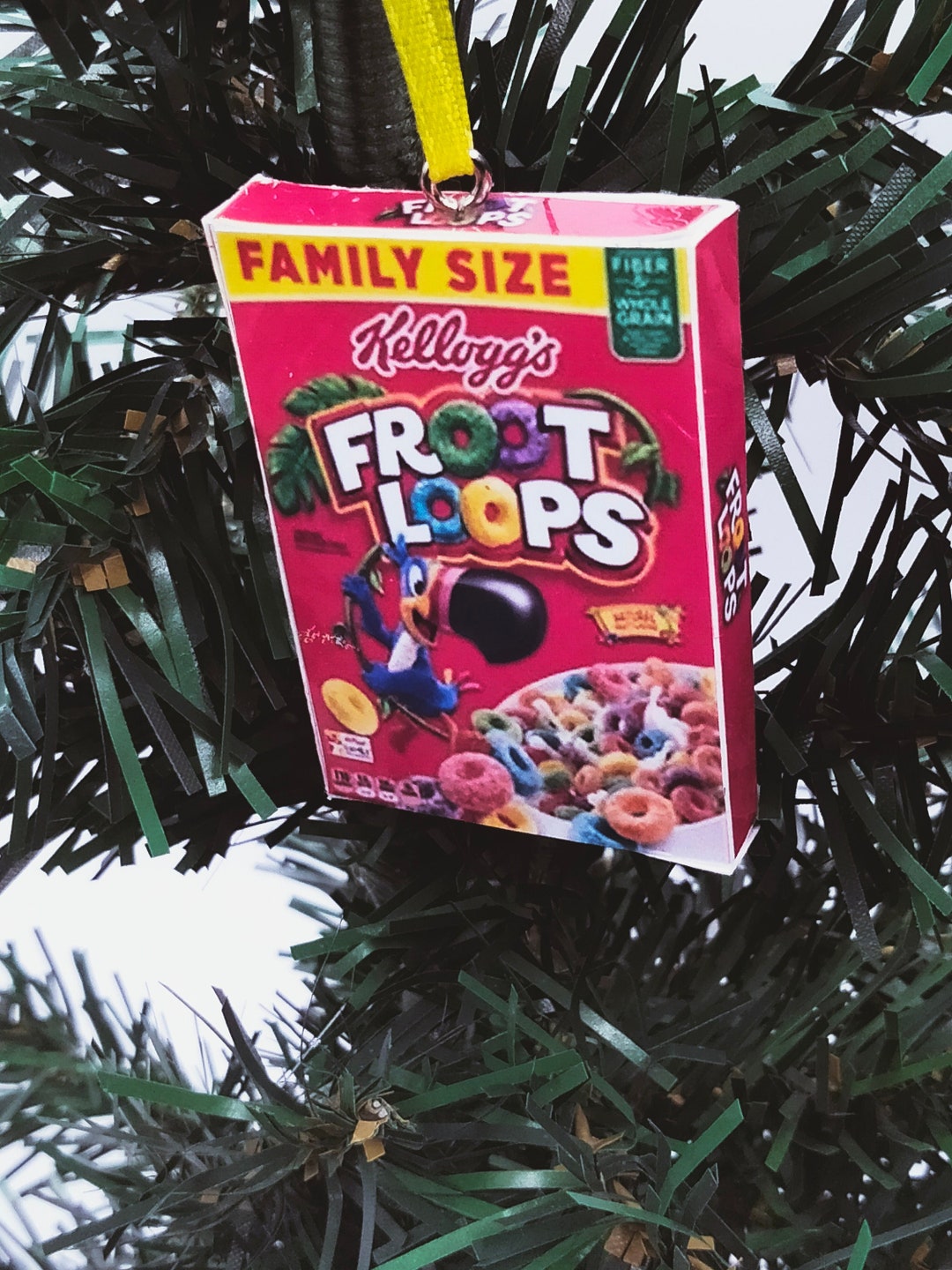 Froot Loops Cereal Box Ornament | Christmas Ornament | White Elephant ...