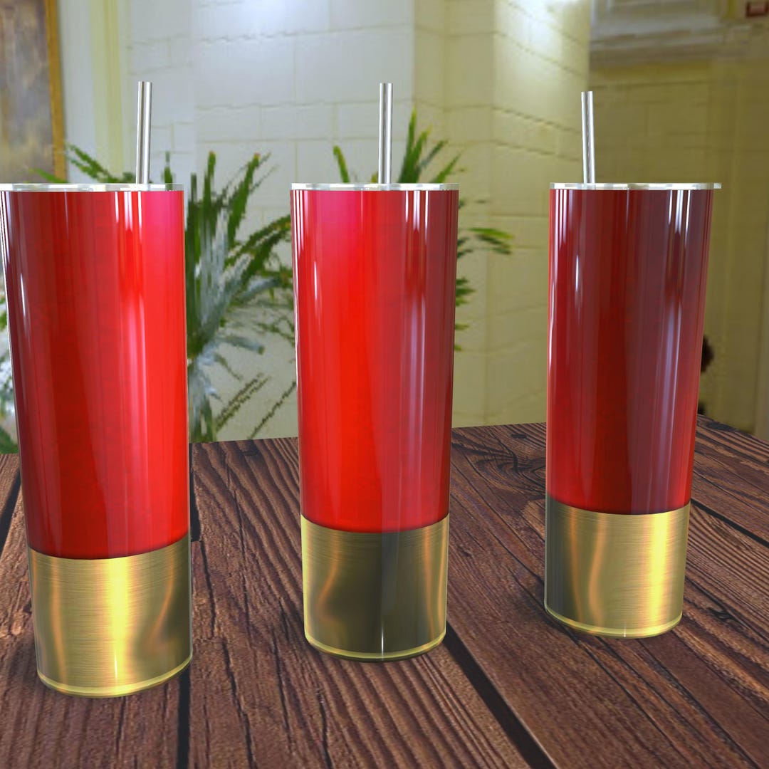Shot Gun Shell Tumbler 20 Oz Stainless Steel Hot Cold Tumbler 20oz ...