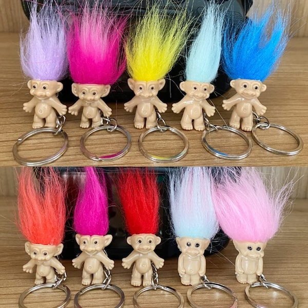 Troll Doll Keychain - Etsy