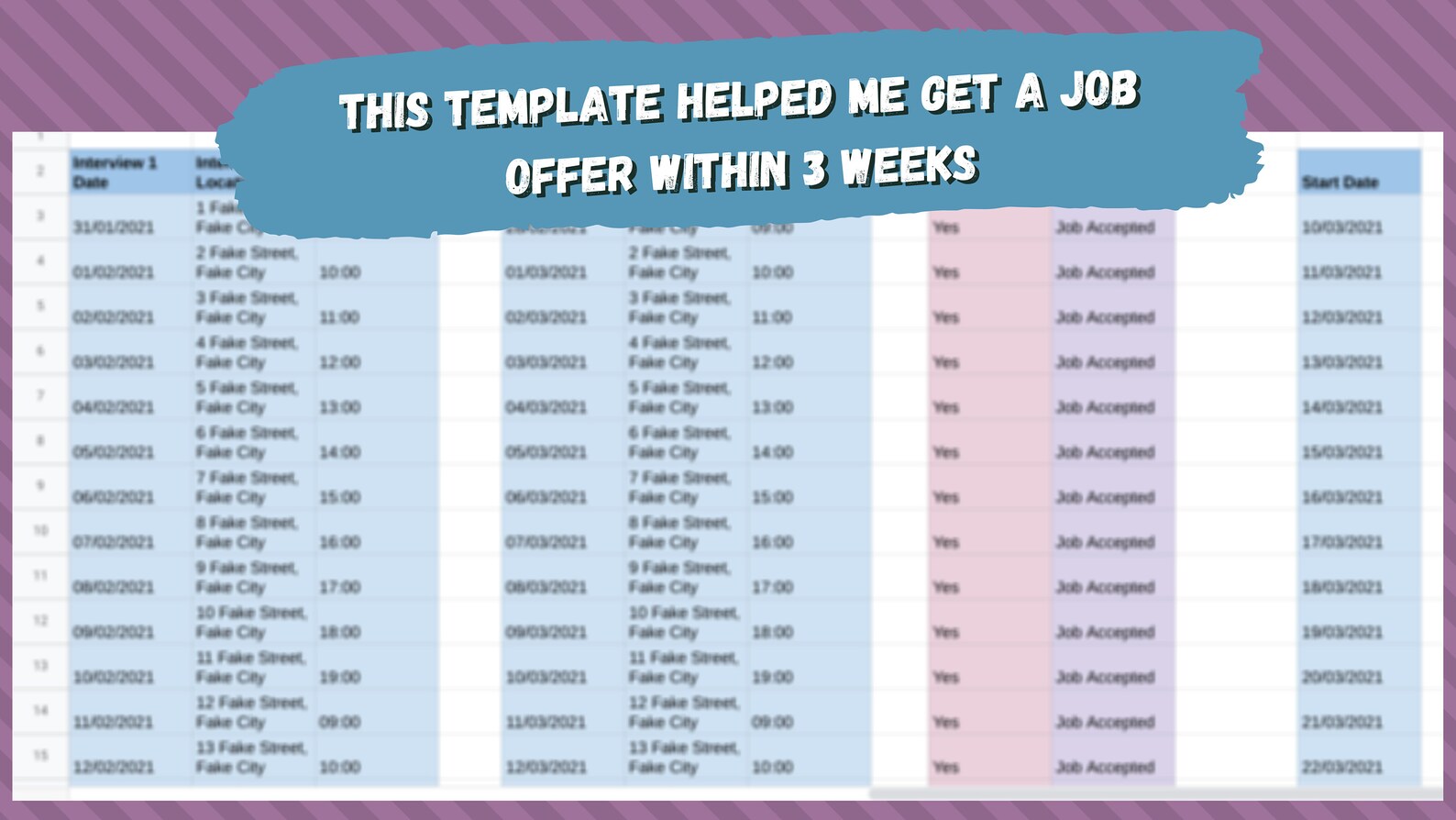 Job Hunt Organiser Spreadsheet Instant Download Google Sheets Excel Job ...
