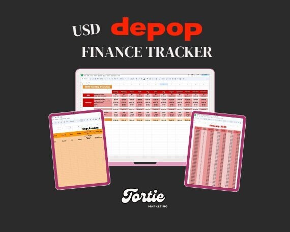 DEPOP Re-seller Finance Tracker Online Shop Profit, Sales, Outgoings ...