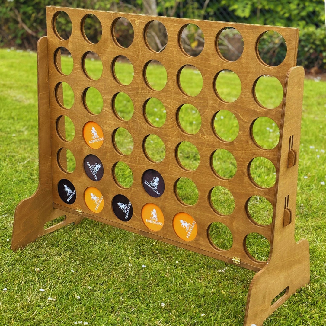 Four in A Row, Garden Games, Wedding Game, Large Wooden Games - Etsy UK