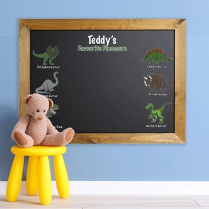 Large Child's Personalised Chalkboard (835 X 635mm), Children's Easy to ...
