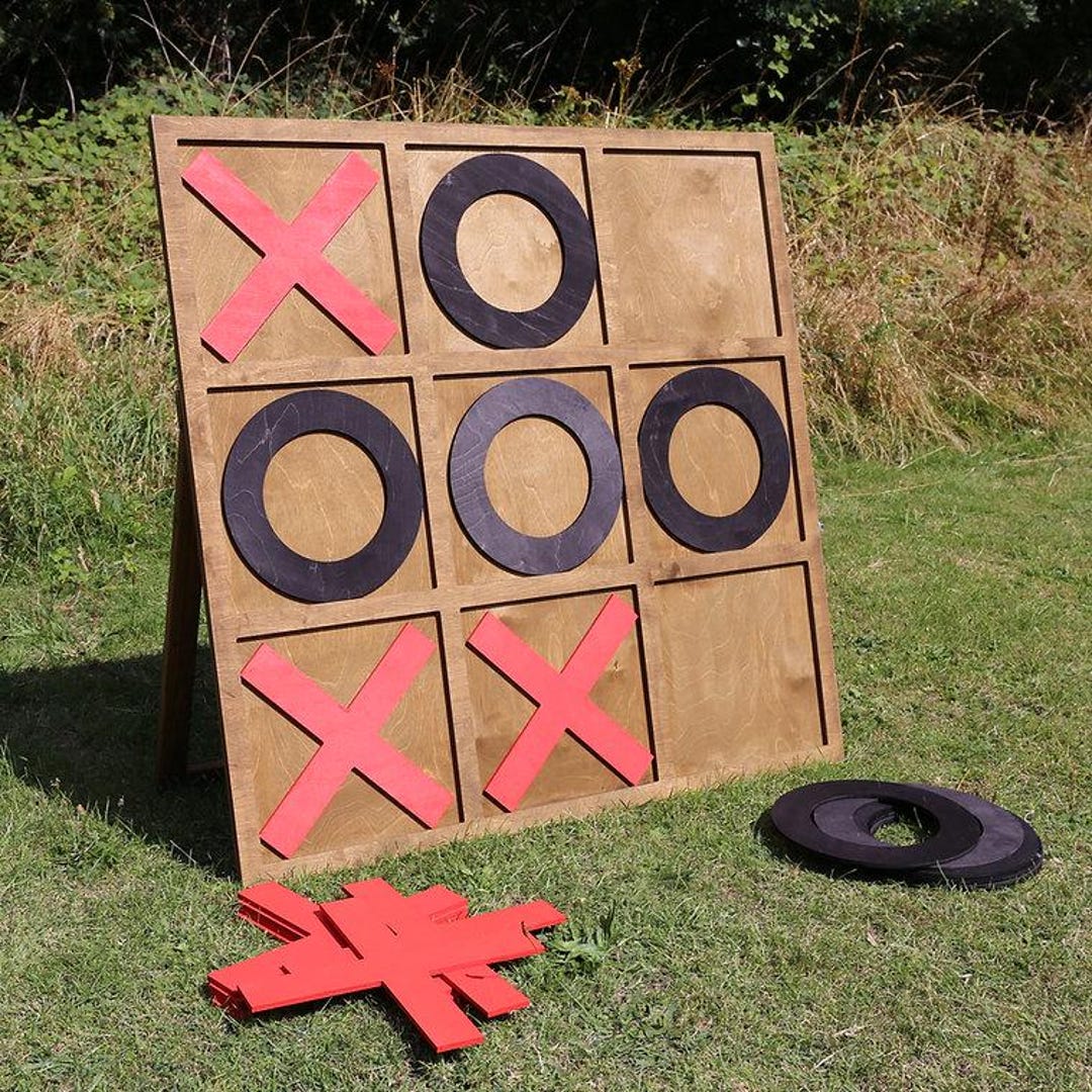 Personalised Giant Wooden Noughts and Crosses, Garden Game - Etsy UK