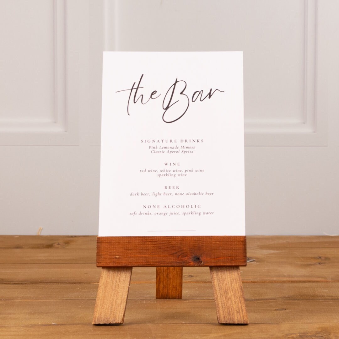 Rustic Table Easel Signage, Table Top Easel, Small Table Sign, Display ...