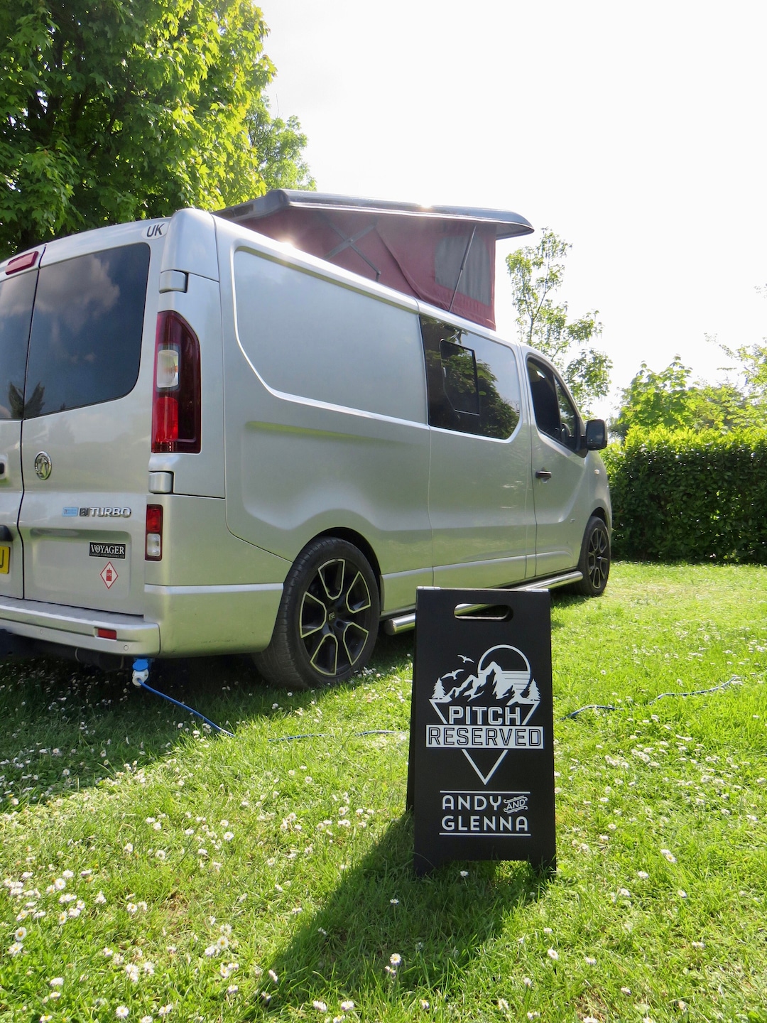 Personalised Free Standing Reserved Camping Pitch Sign, Caravan and ...