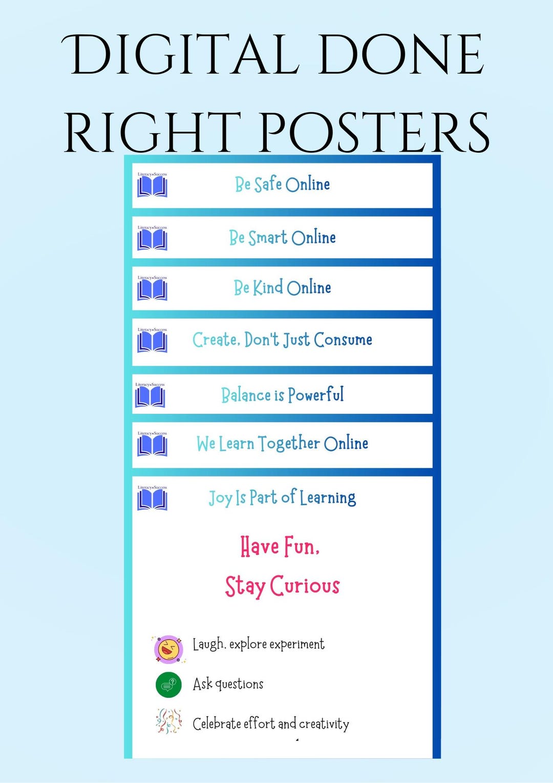 Digital Done Right – Posters (printable Set) - Etsy