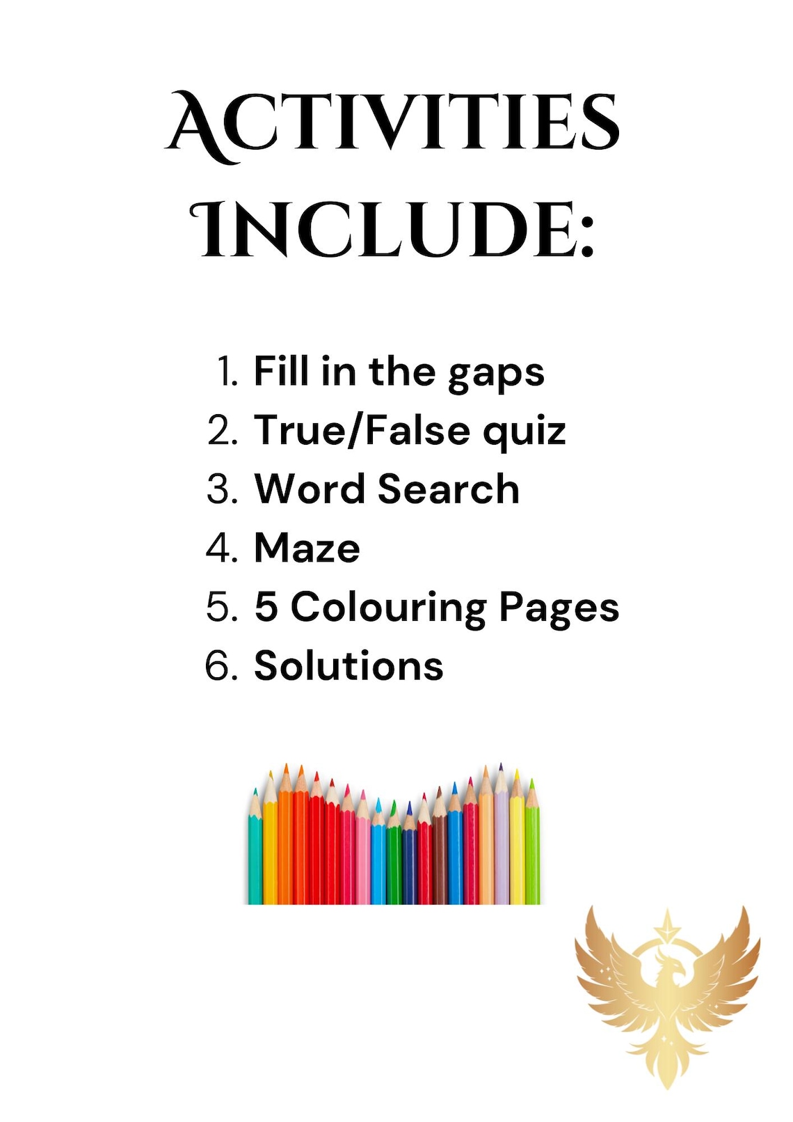 Printable Phoenix Activity Pack for Kids | Mythical Creature Literacy ...