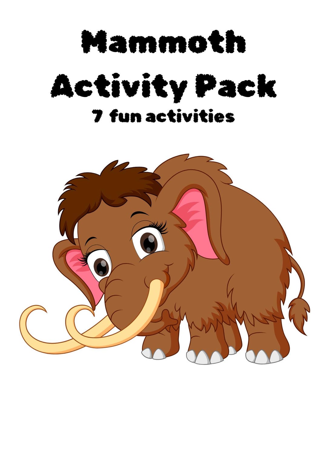 Printable Mammoth Activity Pack for Kids – Fun Ice Age Learning ...