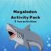 Megalodon Printable Activity Pack for Kids – Fun & Educational ...