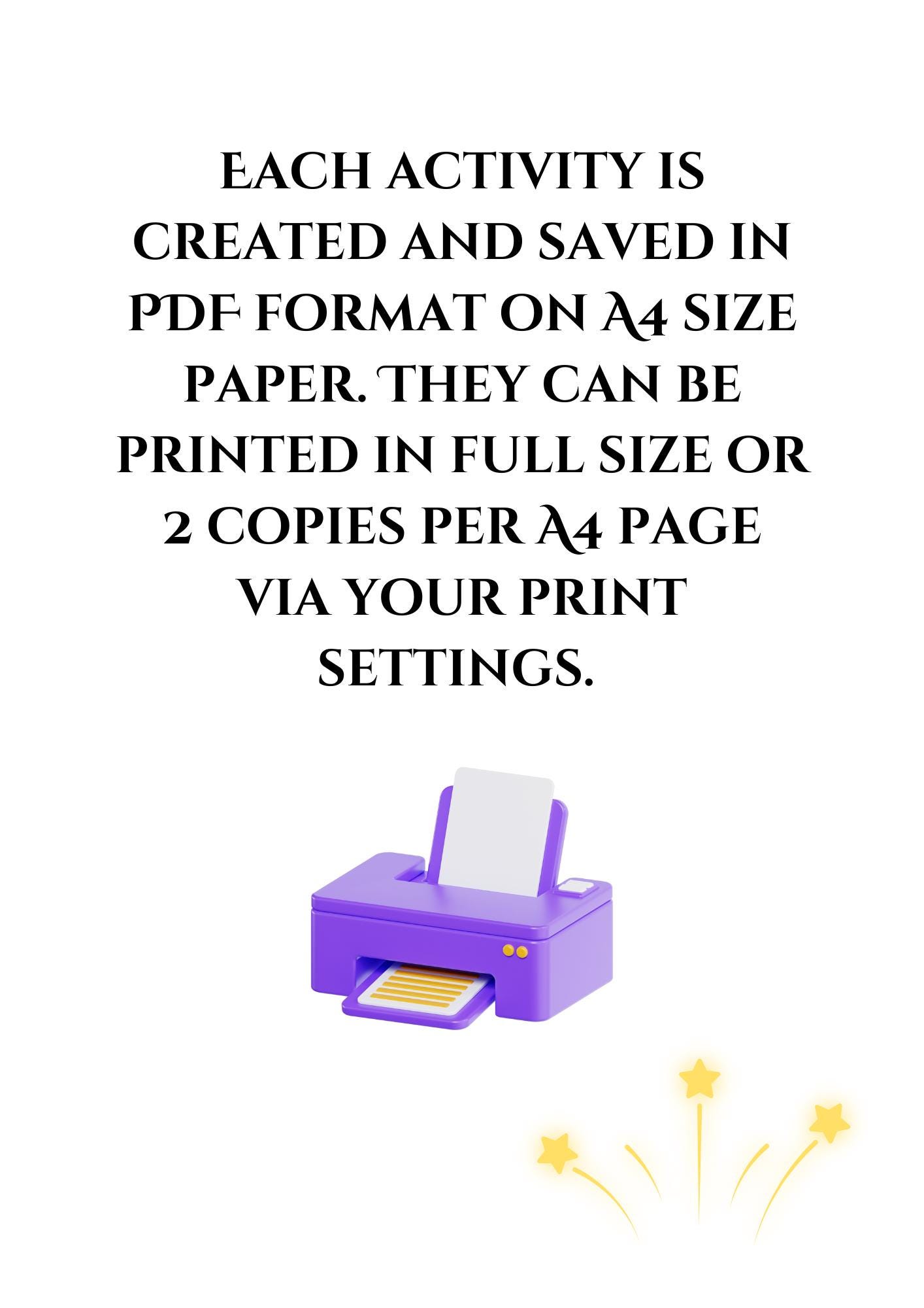 Stars Printable Activity Pack - Etsy