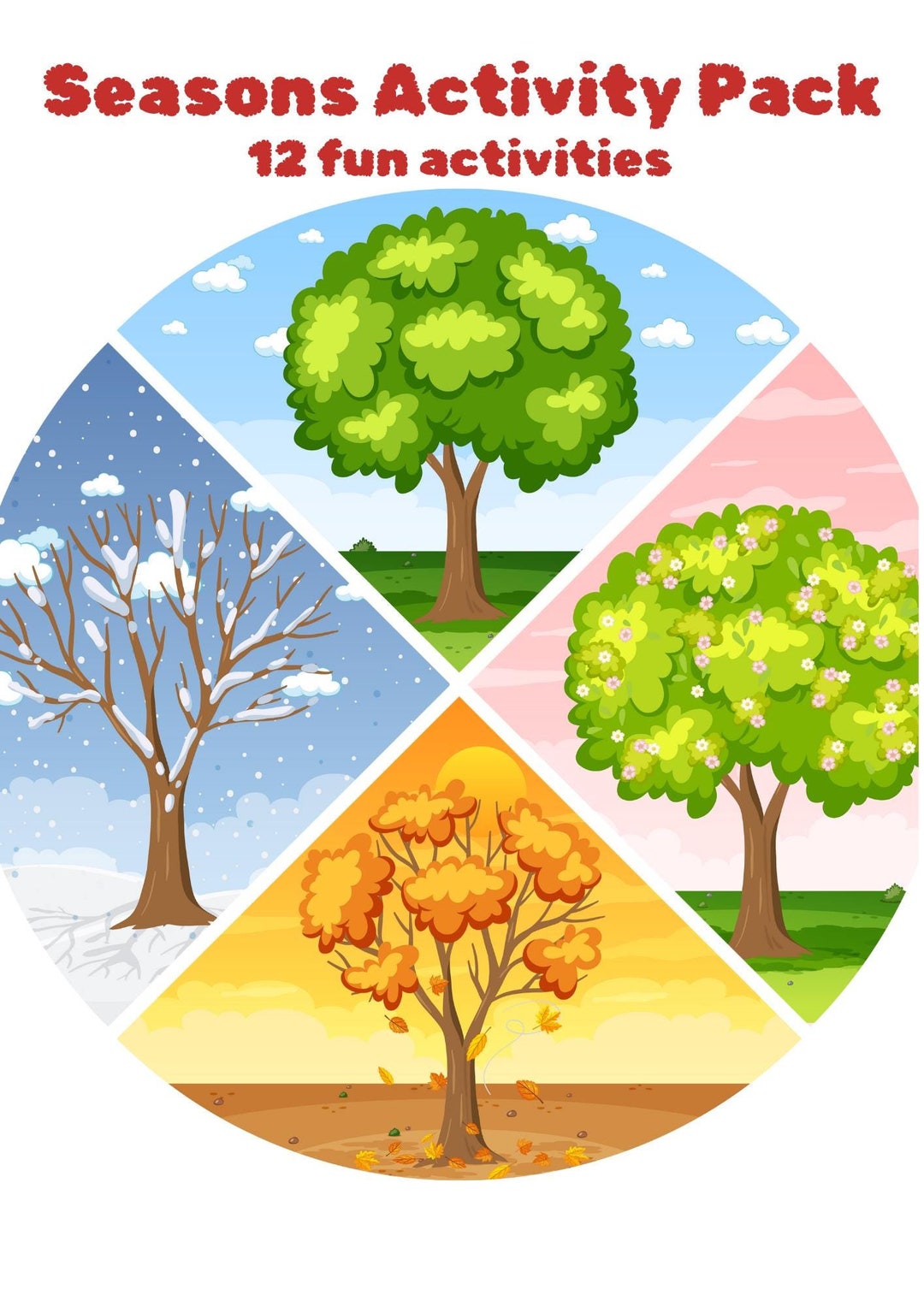 Seasons Activity Pack - Word Searches, Colouring, Mazes - Etsy