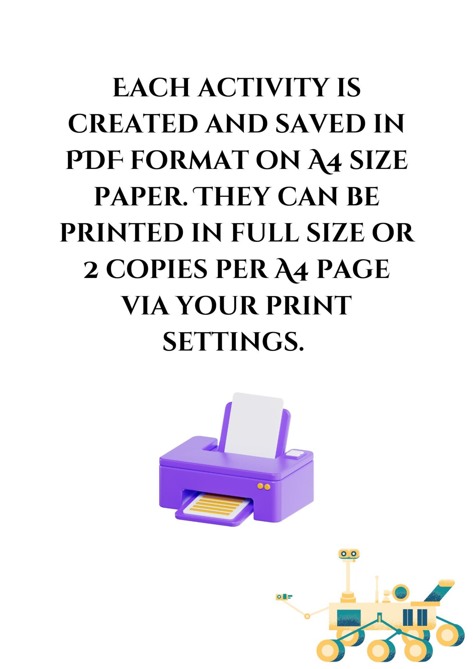 Mars Rovers Printable Activity Pack - Etsy