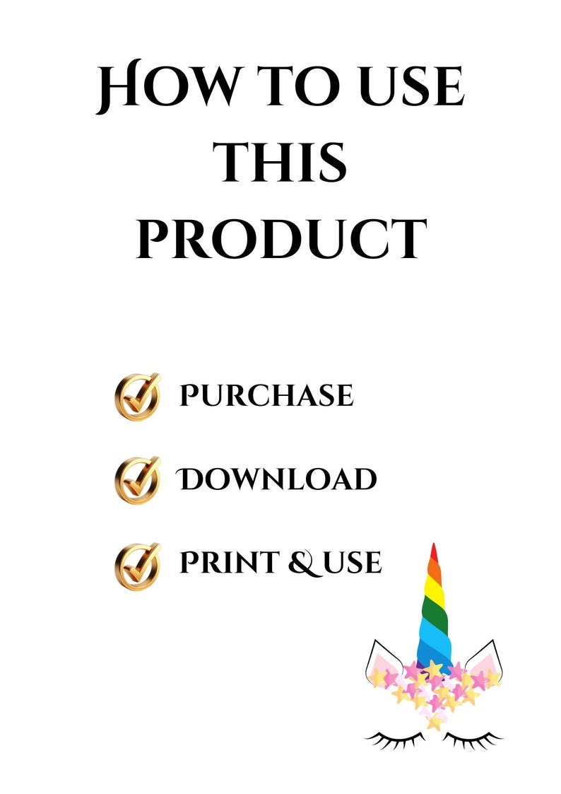 Unicorn Activity Pack - Etsy