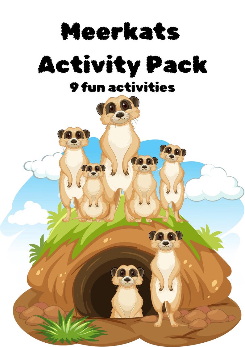 Printable Meerkat Activity Pack for Kids – Fun & Educational Worksheets ...