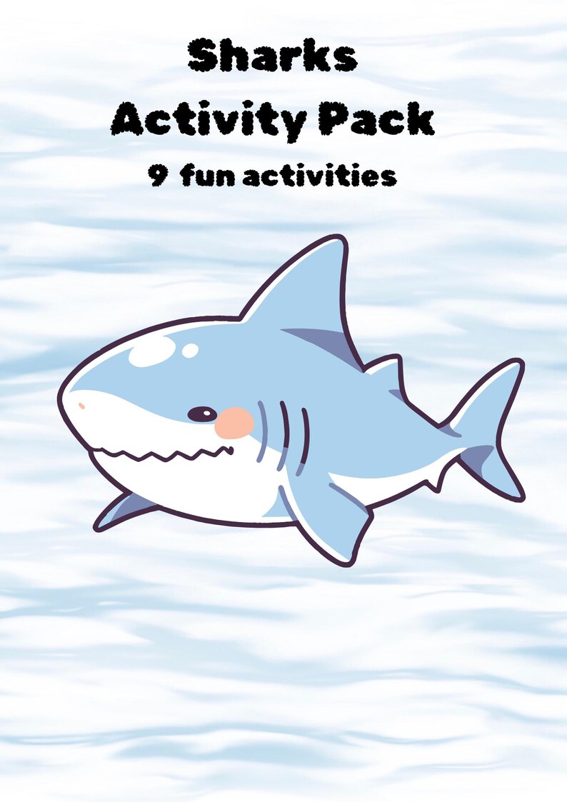 Sharks Activity Pack: Kids Printable Worksheets, Quiz, Maze (PDF ...