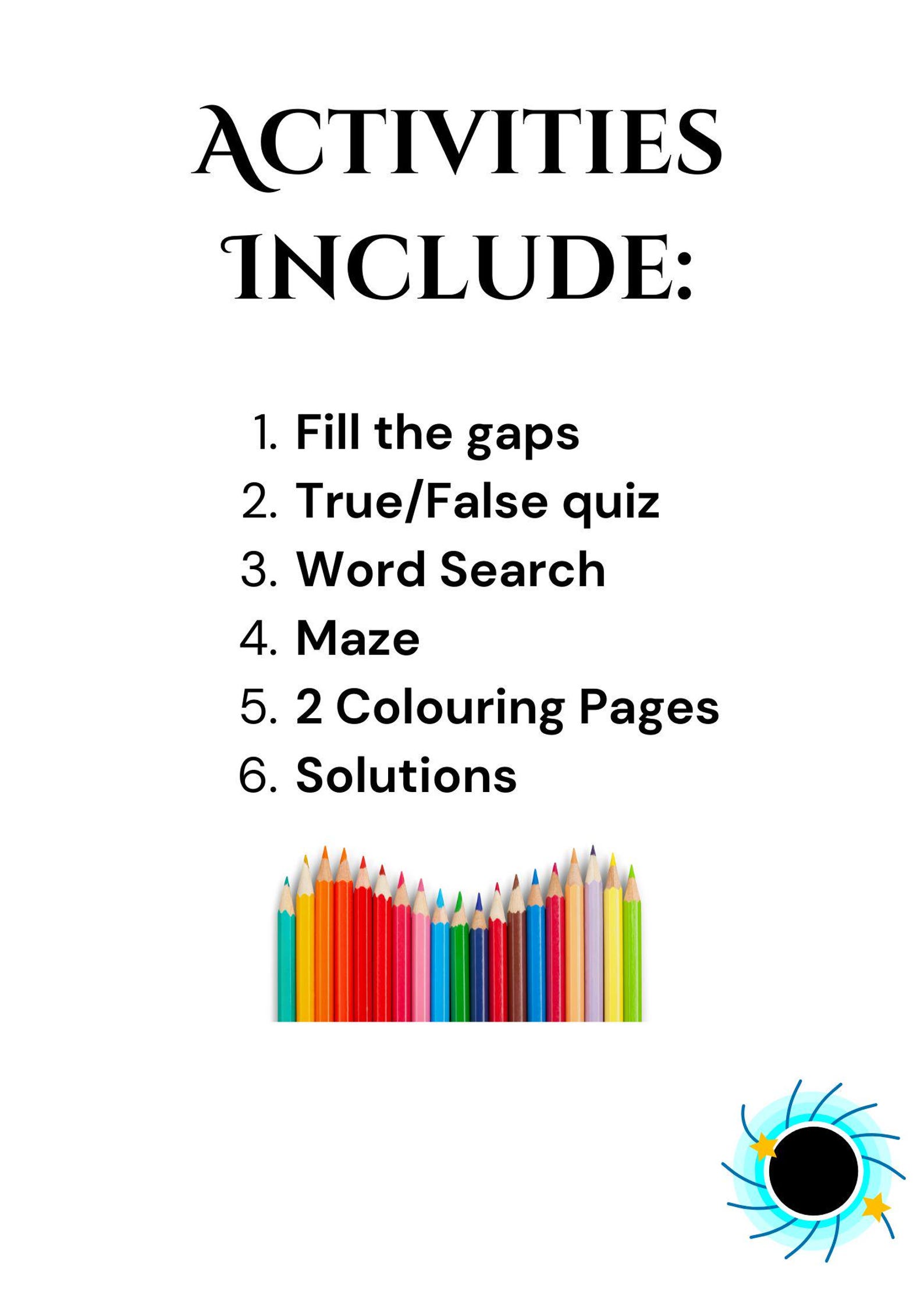Black Holes Printable Activity Pack - Etsy