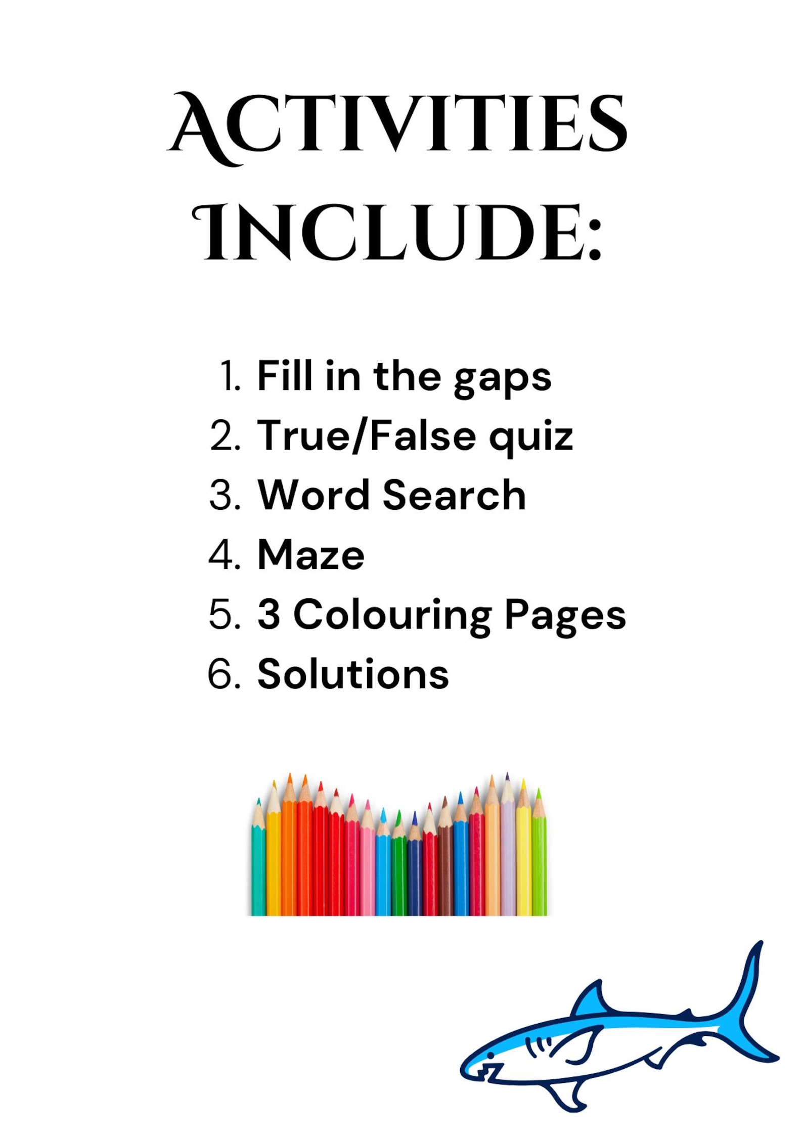 Megalodon Printable Activity Pack for Kids – Fun & Educational ...