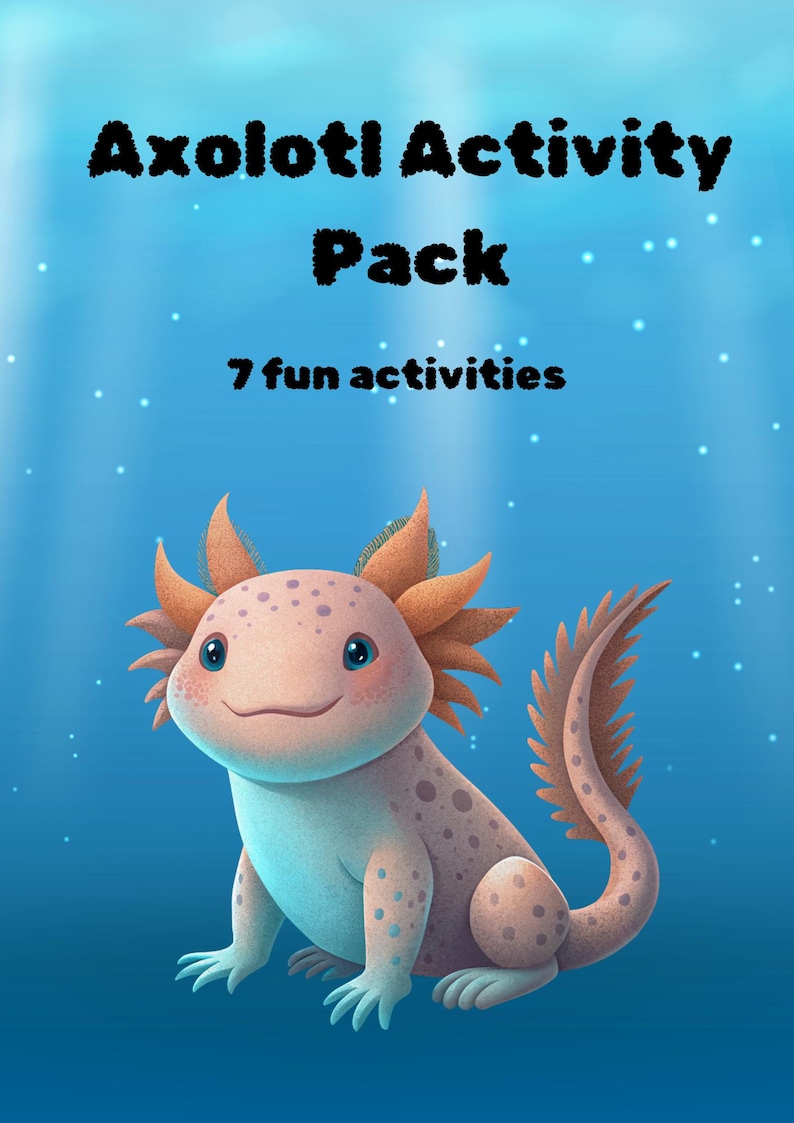 Axolotl Activity Pack - Etsy