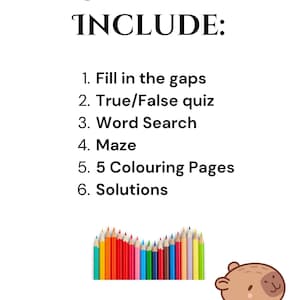 Capybara Activity Pack | Fun Printable Worksheets for Kids - Etsy