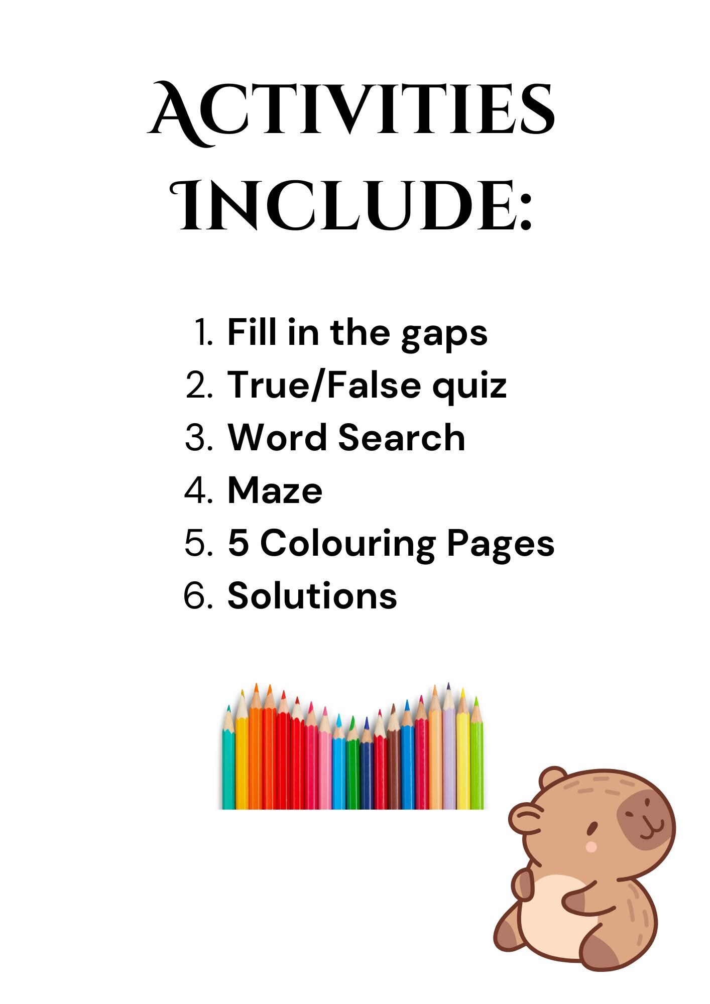 Capybara Activity Pack | Fun Printable Worksheets for Kids - Etsy