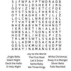 Christmas Word Search - Etsy