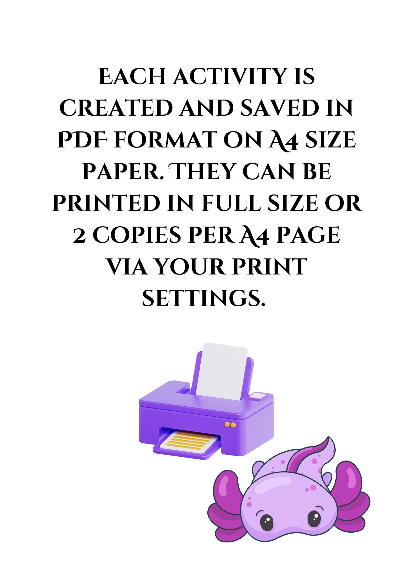 Axolotl Activity Pack - Etsy