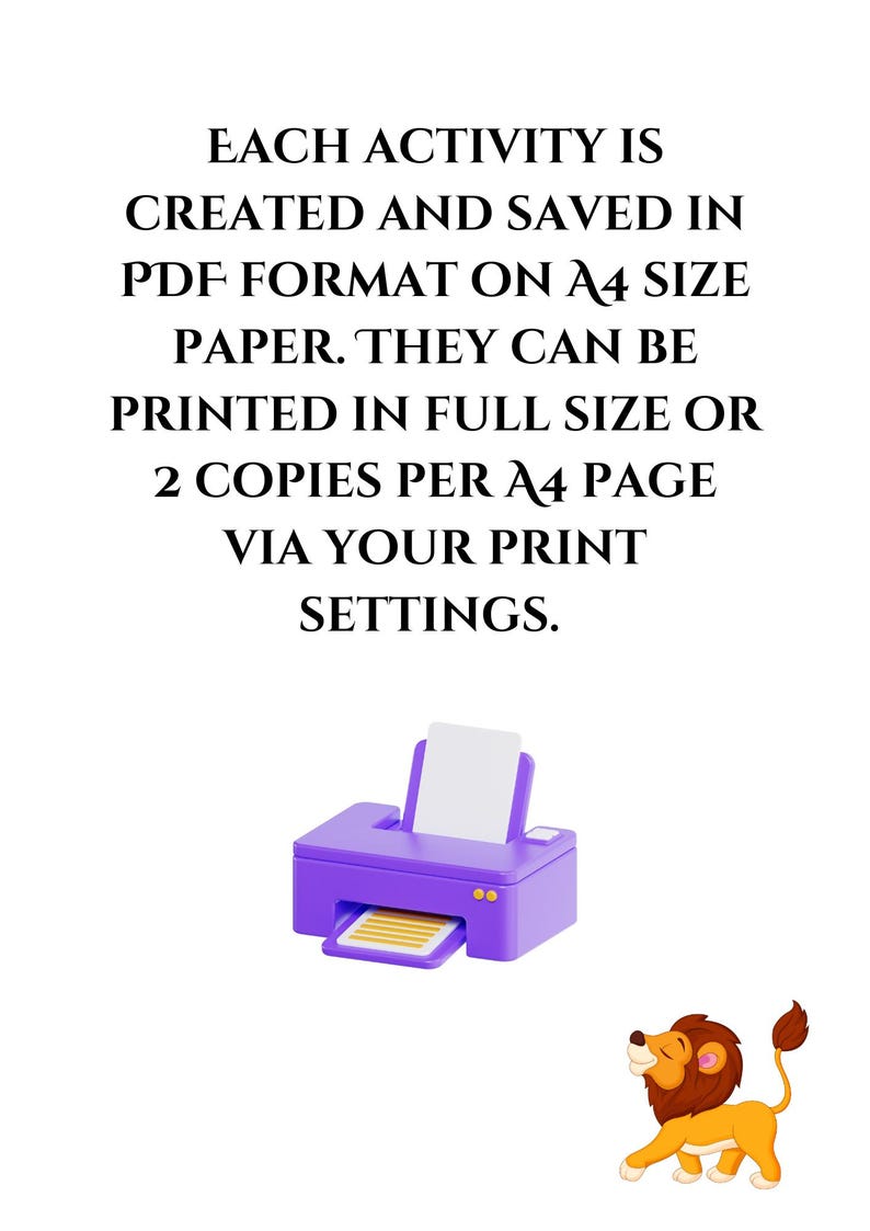 Lion Activity Pack: African Animals Worksheets, Maze, Coloring (PDF ...