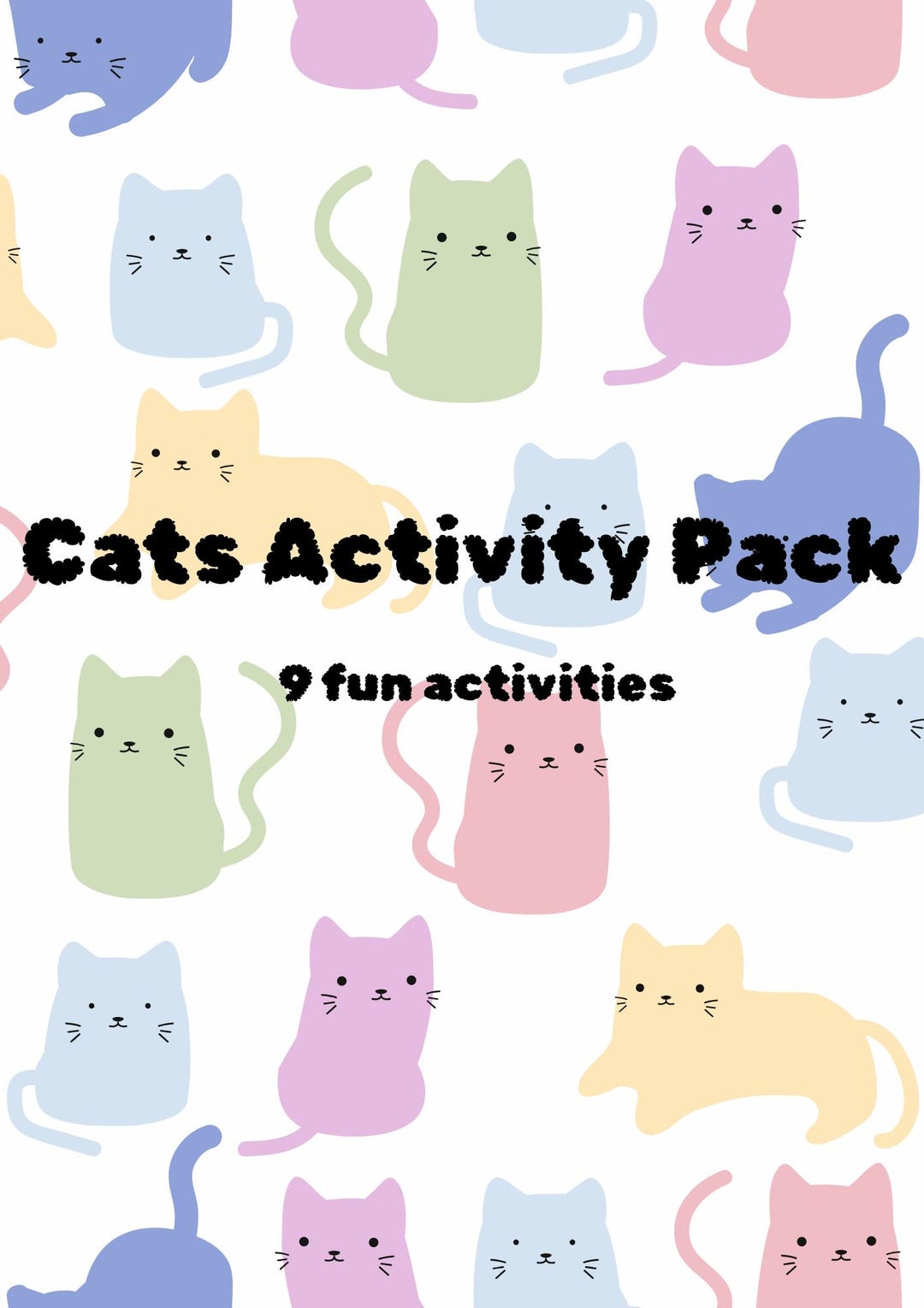 Cats Activity Pack - Etsy