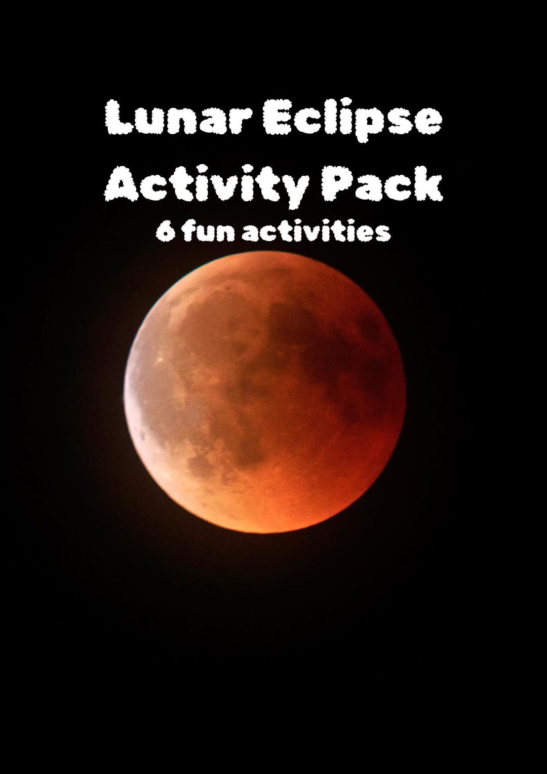 Lunar Eclipse Printable Activity Pack - Etsy