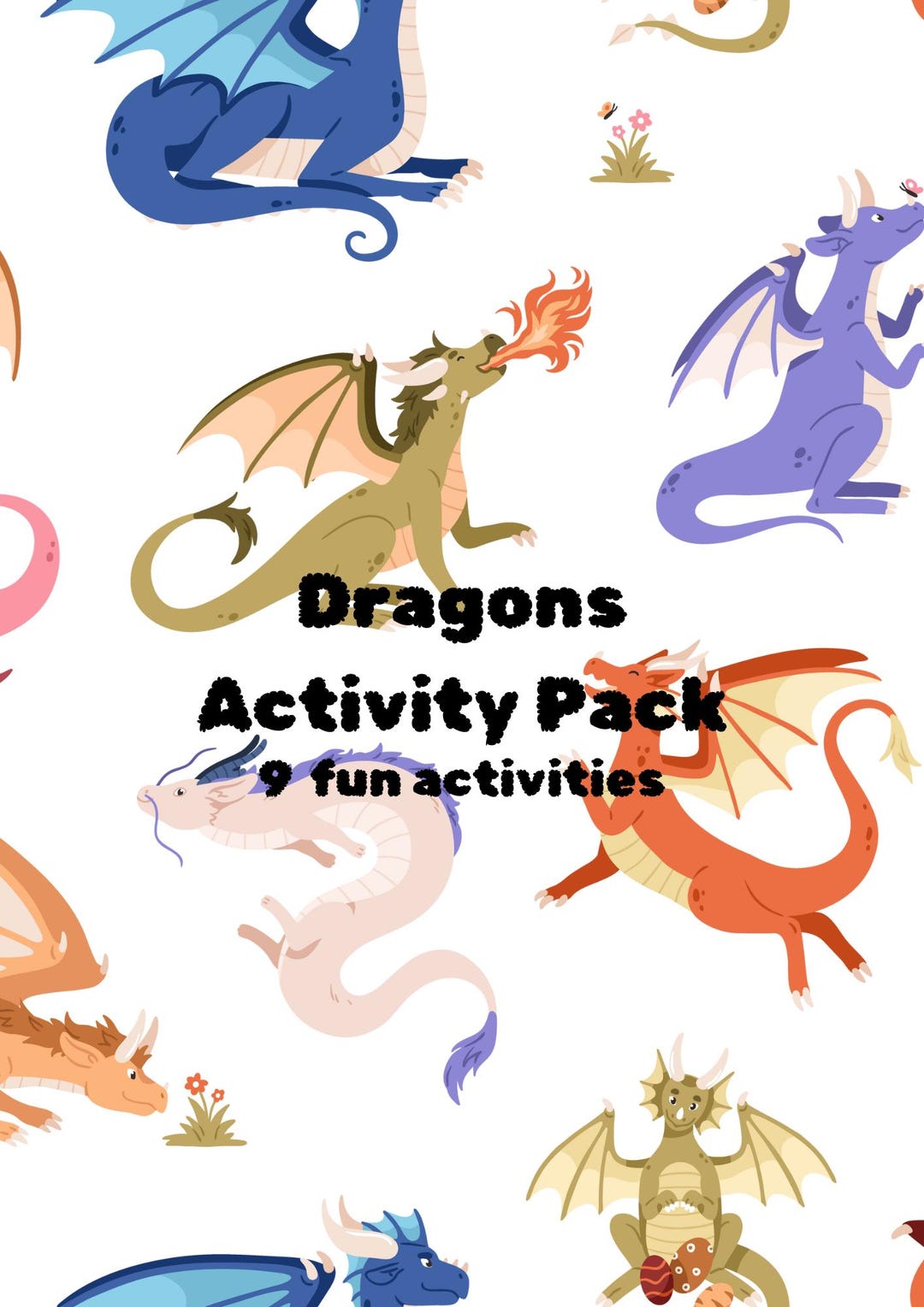 Dragons Activity Pack for Kids | Printable Fun Mythical Creature ...