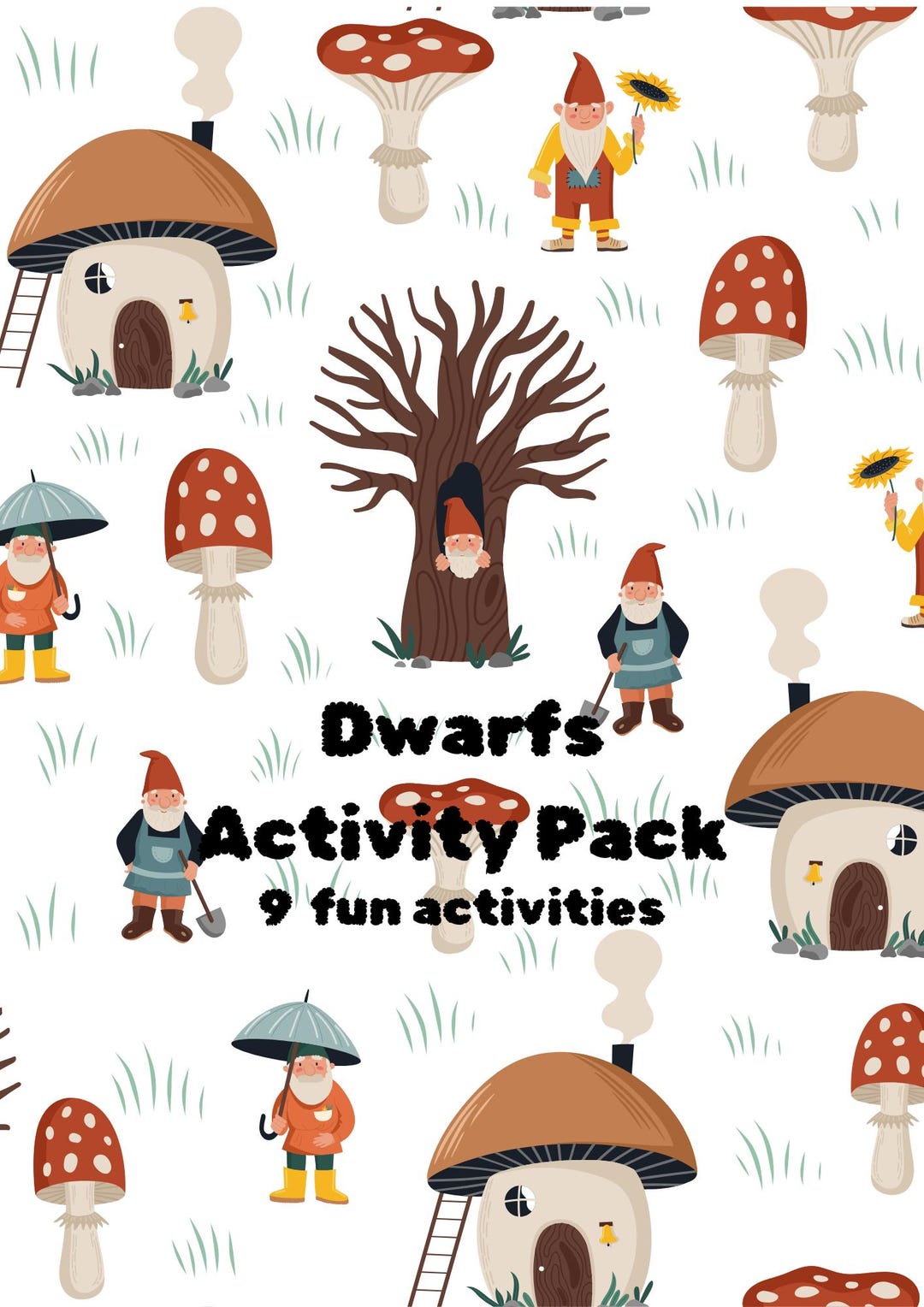 Dwarfs Activity Pack for Kids – Printable Fun Fairy Tale Worksheets! - Etsy