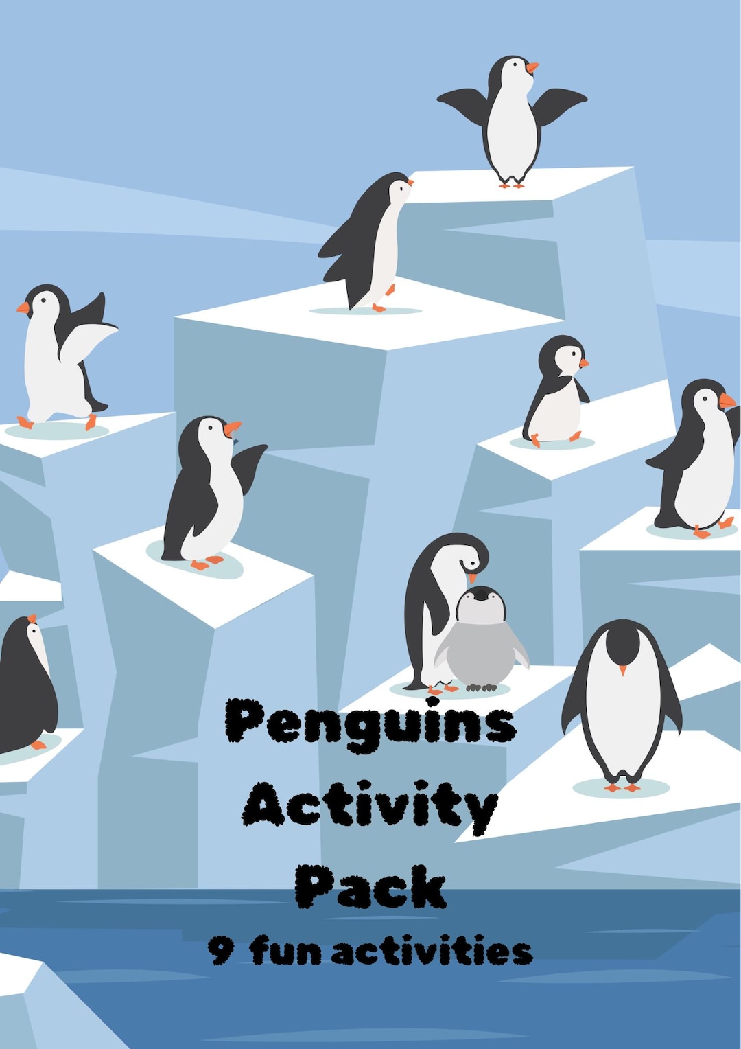 Penguins Activity Pack: Kids Printable Worksheets, Quiz, Maze (PDF ...