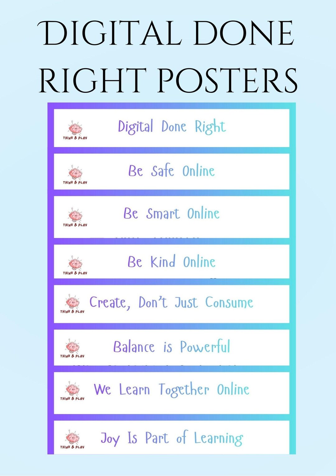 Digital Done Right – Posters (printable Set) - Etsy Australia