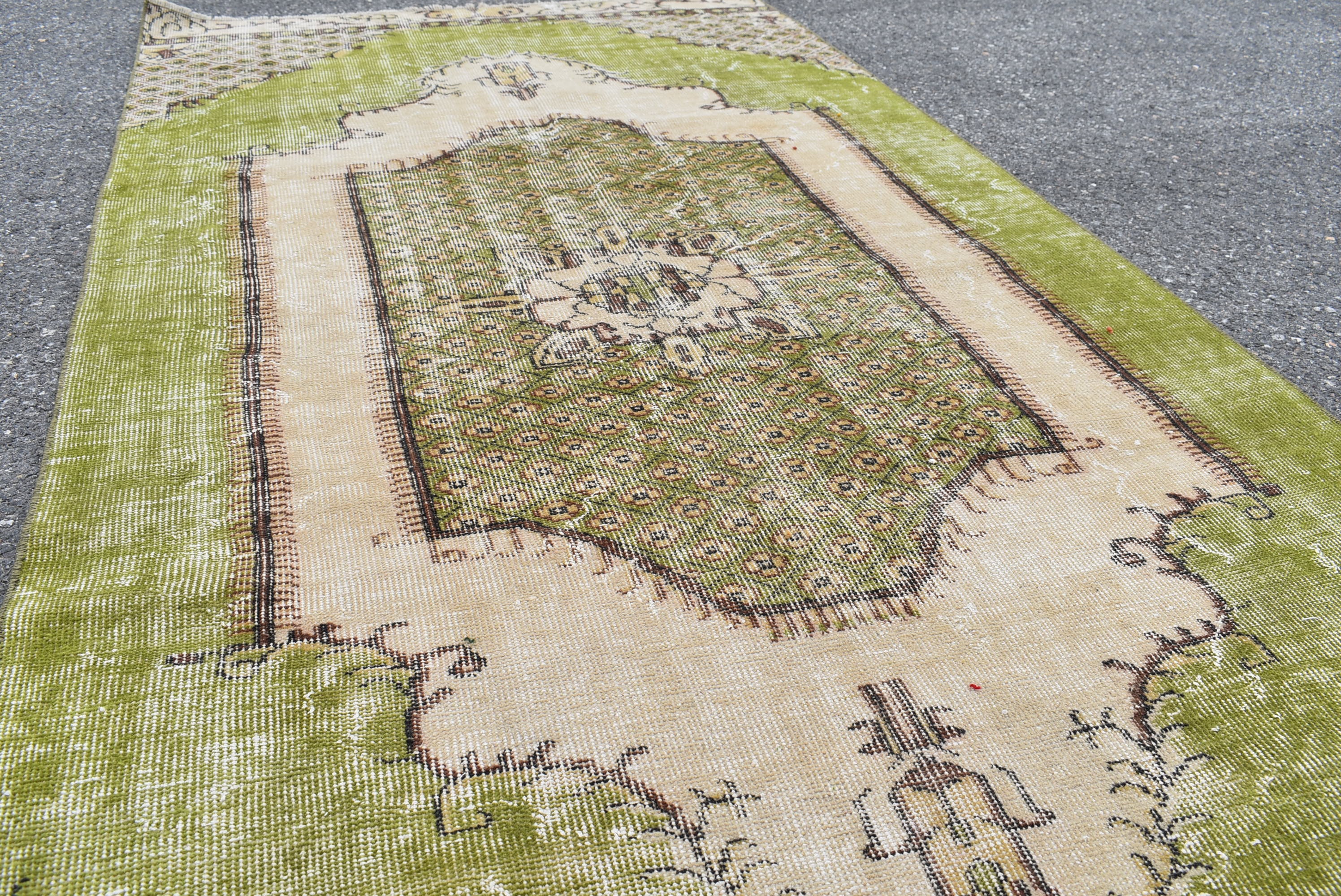 Green Large Rug Turkish Rug Vintage Rug Oushak Rug 4.3 X | Etsy