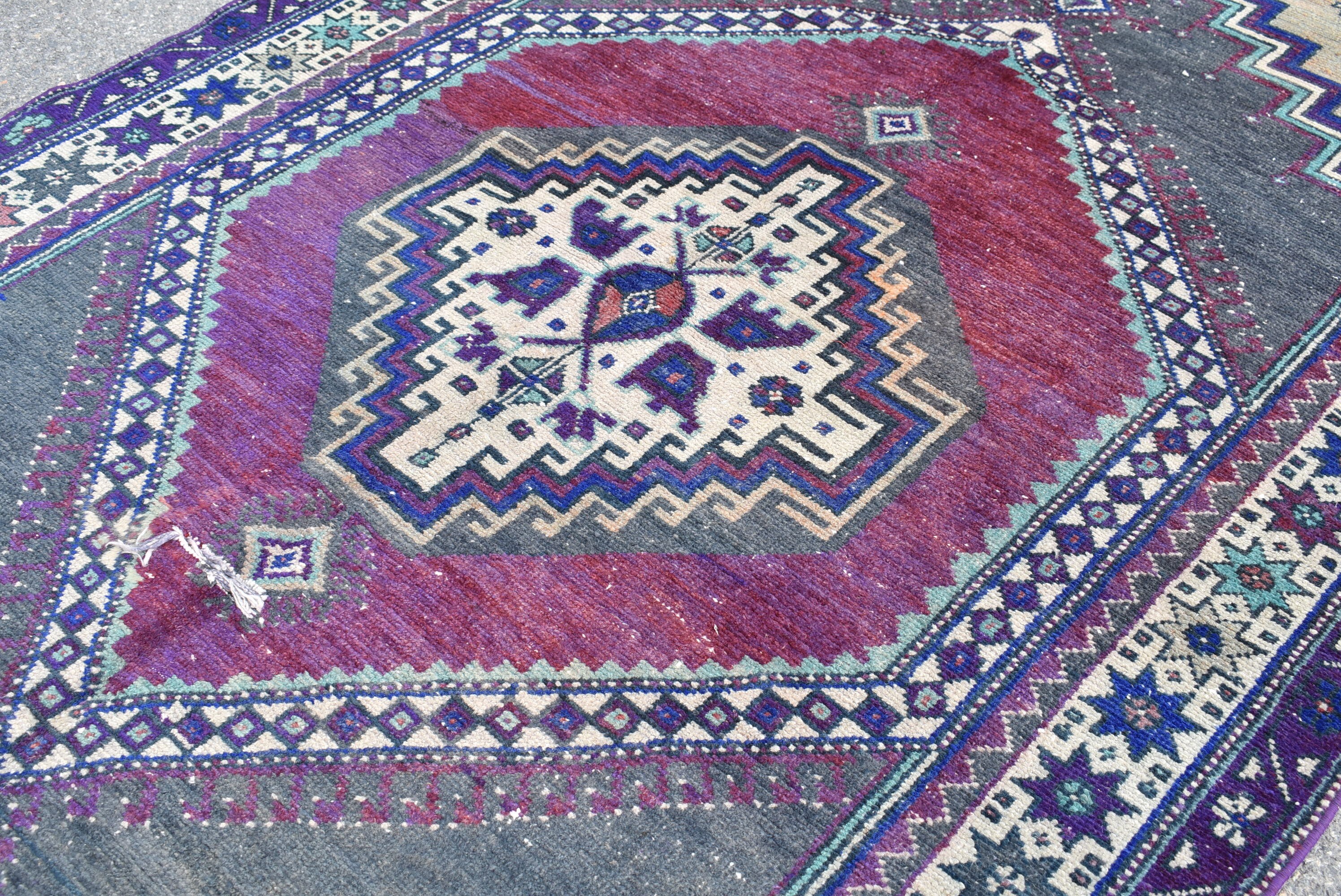 Purple Large Rug Handmade Rug Livingroom Rug 4.6 X 8.9 Ft - Etsy