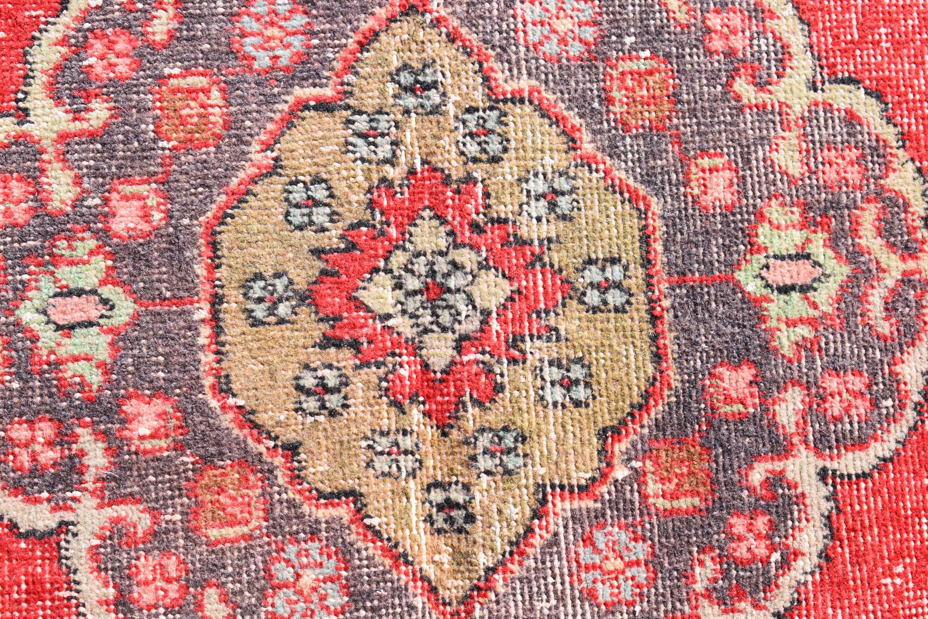 Red turkish rug Oriental vintage runner Handmade hallway | Etsy