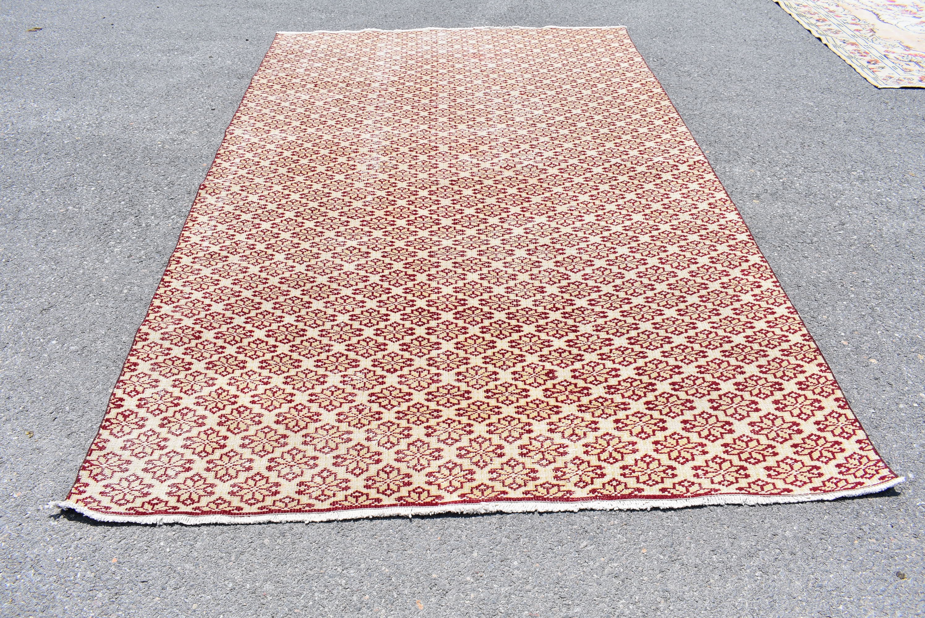 Red Area rug Vintage rug Farmhouse rug Turkish rug 6.1 x | Etsy