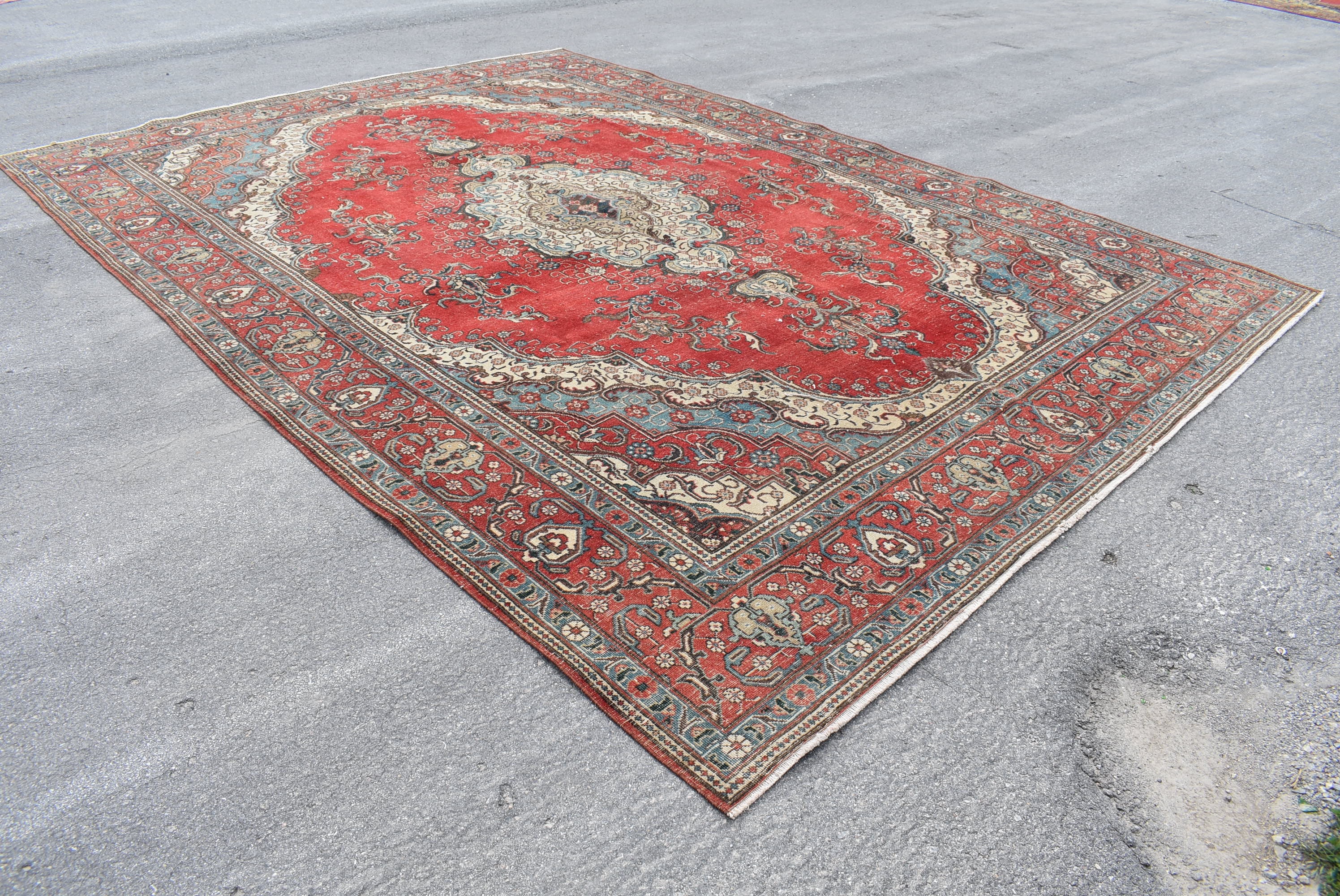 Red area rug Large Turkish rug Boho decor Vintage rug Area | Etsy