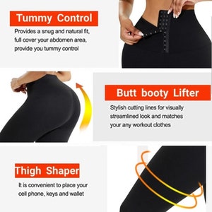 Women's High Waisted Tummy Control Black Yoga Leggings - Etsy