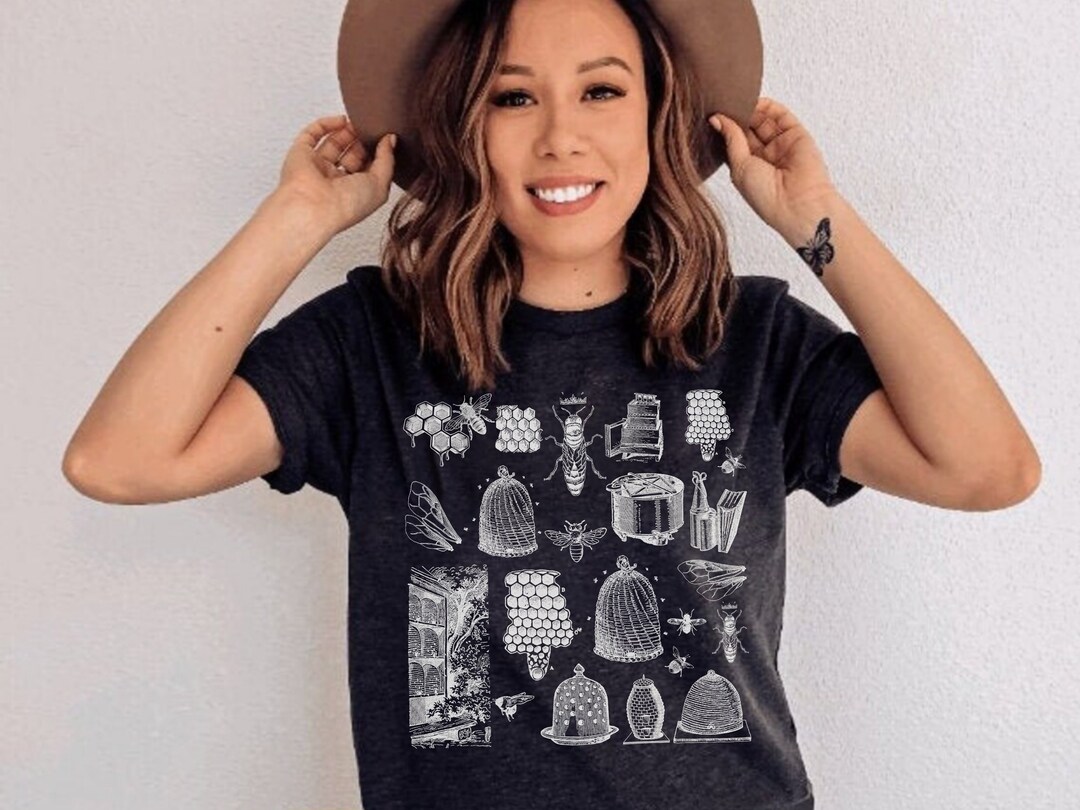 Bee Shirt for Beekeepers • Vintage Apiary Illustration Tee • Naturalist ...