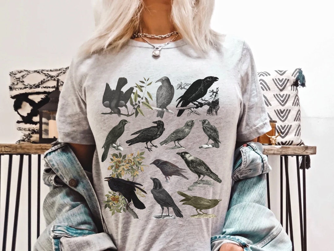 Obsidian Crows Shirt Avian Wildlife Biologist Tshirt Birdwatching ...