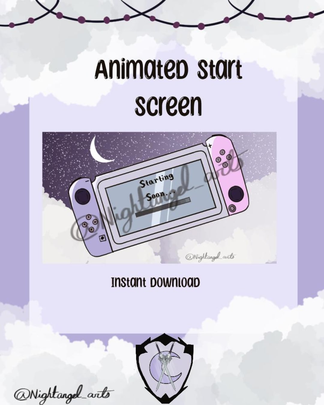 Animated Start Screen| Overlay| Stream Screen| OBS| Stream Overlay|aesthetic|twitch| Night Sky ...