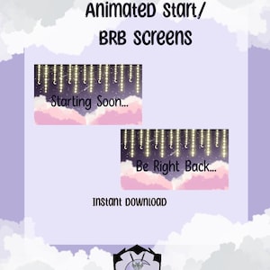 Animated Stream Start Screen: Purple Night Sky Overlay (PNG & GIF) - Etsy