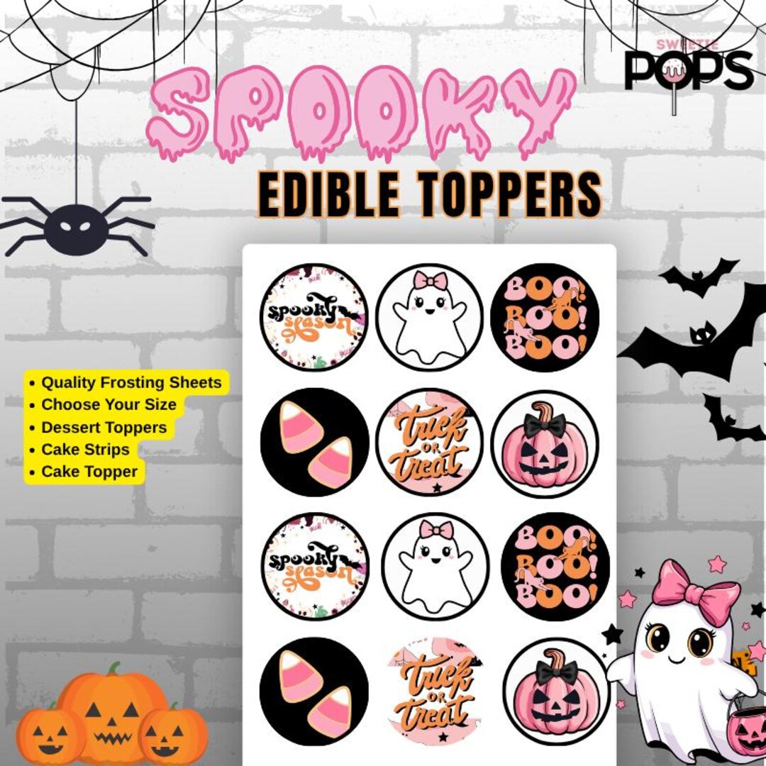 Spooky Halloween Edible Frosting Sheet: Custom Cake, Cupcake & Cookie ...