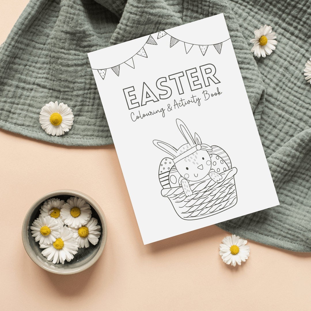 Printable Easter Coloring Book DIGITAL FILE ONLY, Printable Easter ...